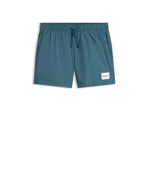 Hugo Quick-drying Swim Shorts In Recycled Material With Logo - Turquoise