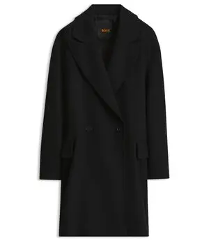 BOSS Double-breasted Twill Coat