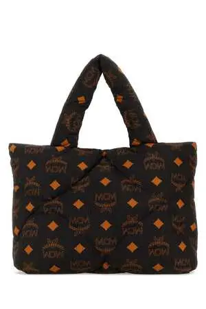 Mcm Printed Nylon Mã¼nchen Shopping Bag
