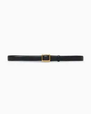 LIÉ STUDIO The Georgia Wide Belt - Solid Black