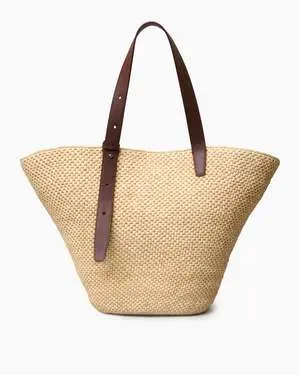 LIÉ STUDIO The Bianca Raffia Bag Large