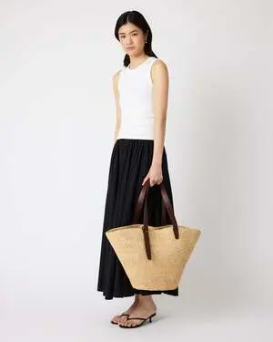 LIÉ STUDIO The Bianca Raffia Bag Large