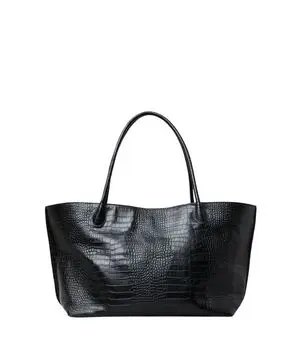 LIÉ STUDIO The Eva Weekend Tote - Black Croc