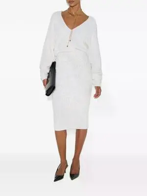 Elisabetta Franchi Raglan-sleeve V-neck Dress