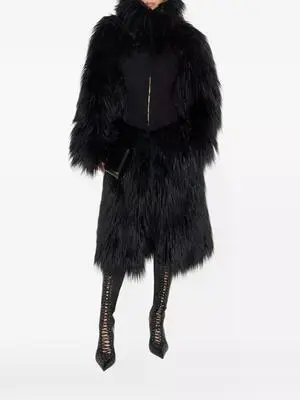 Elisabetta Franchi Fur-effect Coat With Bustier