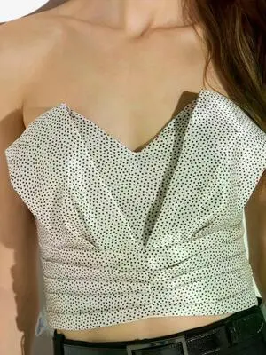 Elisabetta Franchi Gazar Top With Micro-polka Dot Print