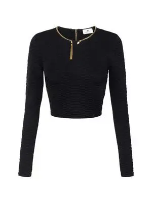Elisabetta Franchi Knit Top With Snake-pattern