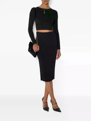 Elisabetta Franchi Knit Top With Snake-pattern