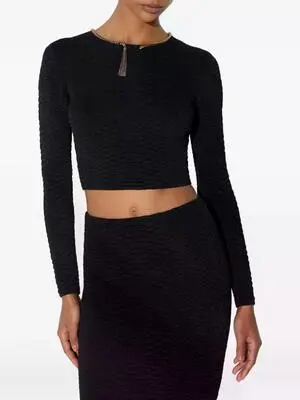 Elisabetta Franchi Knit Top With Snake-pattern