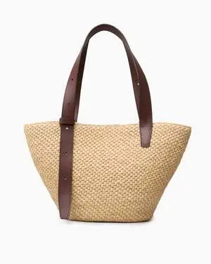 LIÉ STUDIO The Bianca Raffia Bag Small