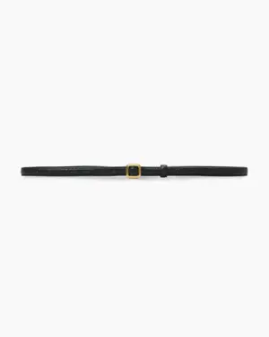 LIÉ STUDIO The Georgia Slim Belt - Black Croc