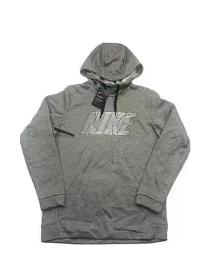 Nike Logo-print Drawstring Hoodie - Grey