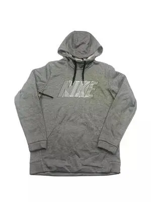 Nike Logo-print Drawstring Hoodie - Grey
