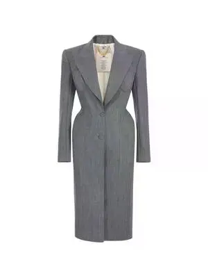 Elisabetta Franchi Wool Bustier-style Coat - Grey