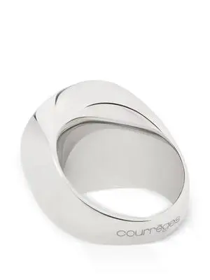 COURREGES Ac Logo-plaque Signet Ring