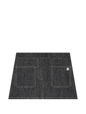 COURREGES Logo-appliqué Denim Mini Skirt