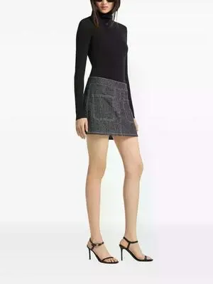 COURREGES Logo-appliqué Denim Mini Skirt