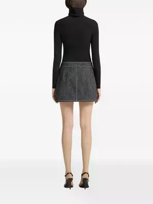 COURREGES Logo-appliqué Denim Mini Skirt