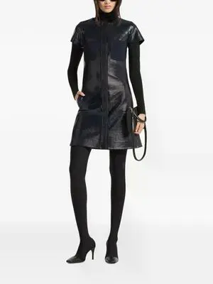 COURREGES Vinyl Patch-pocket Mini Dress