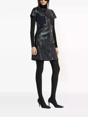 COURREGES Vinyl Patch-pocket Mini Dress