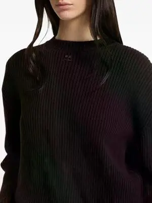 COURREGES Ribbed-knit Merino Sweater
