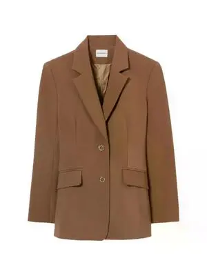 Claudie Pierlot Notched-lapel Button-fastening Blazer - Neutrals