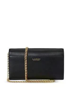 Ralph Lauren Logo-plaque Chain-strap Clutch Bag - Black
