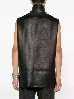 Rick Owens Leather High-neck Shirt Jacket