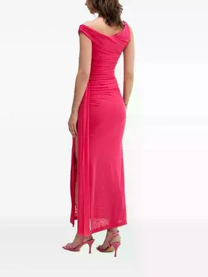 Bardot Off-shoulder Ruched Maxi Dress