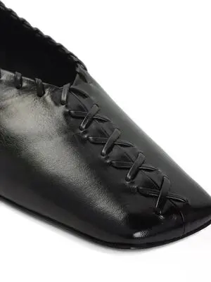 JIL SANDER Ring Whipstitch Anklet Ballet Flats