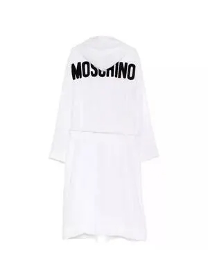 Moschino Belted Hood Bathrobe - White