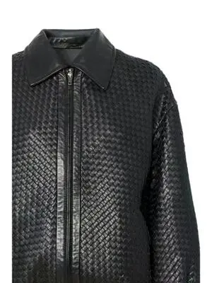 MANOKHI Sara Braided Leather Jacket