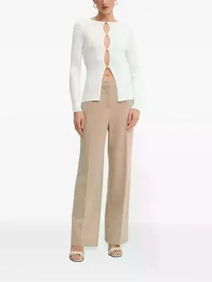 Bardot Cardigan With Gold-tone Hardware - White