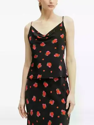 Bardot Floral-detail Sleeveless Top