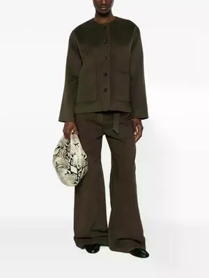Eric Bompard Collarless Button-front Jacket