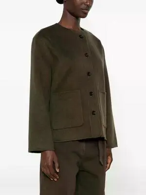 Eric Bompard Collarless Button-front Jacket