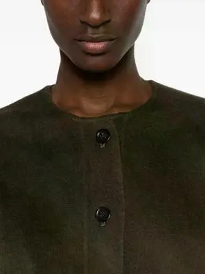 Eric Bompard Collarless Button-front Jacket