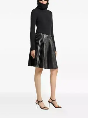 COURREGES Pleated Vinyl Mini Skirt