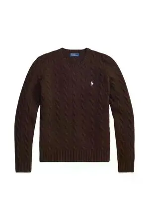 Polo Ralph Lauren Cable-knit Embroidered-logo Sweater