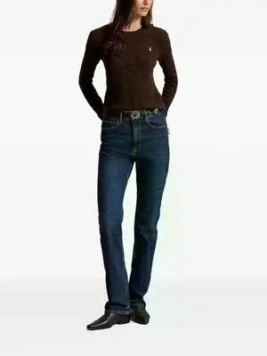 Polo Ralph Lauren Cable-knit Embroidered-logo Sweater