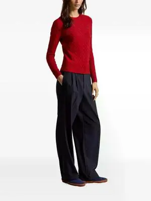 Polo Ralph Lauren Cable-knit Wool-cashmere Crewneck Sweater