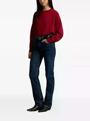 Polo Ralph Lauren Embroidered Pony Fleece Sweatshirt - Red