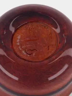 HOUSE OF CAPRICORN Handblown Avis Amber Glass Bowl