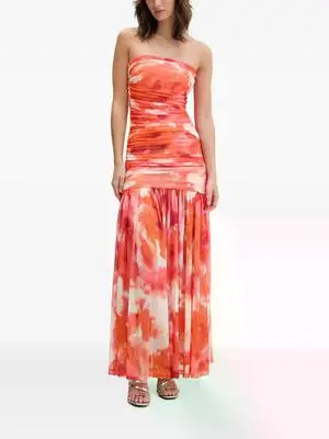 Bardot Solana Floral-print Maxi Dress - Orange