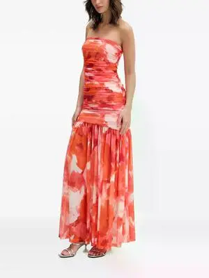 Bardot Solana Floral-print Maxi Dress - Orange