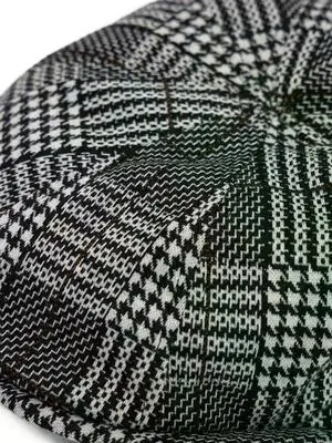 KANGOL Plaid Flat Cap - Black