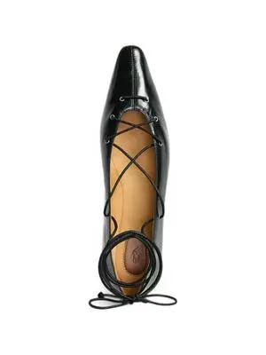 Polo Ralph Lauren Lace-up Pointed Ballet Flats