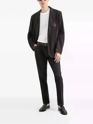 Dolce & Gabbana Single-breasted Portofino Denim Jacket With Patch