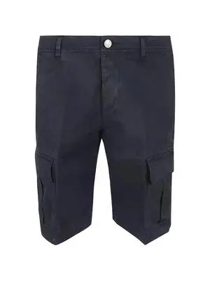 BARBA NAPOLI Buttoned Cargo Shorts - Blue