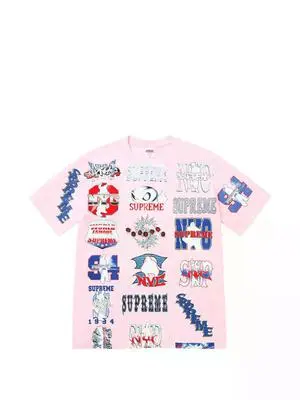 Supreme Graphic-print Short-sleeve T-shirt - Pink